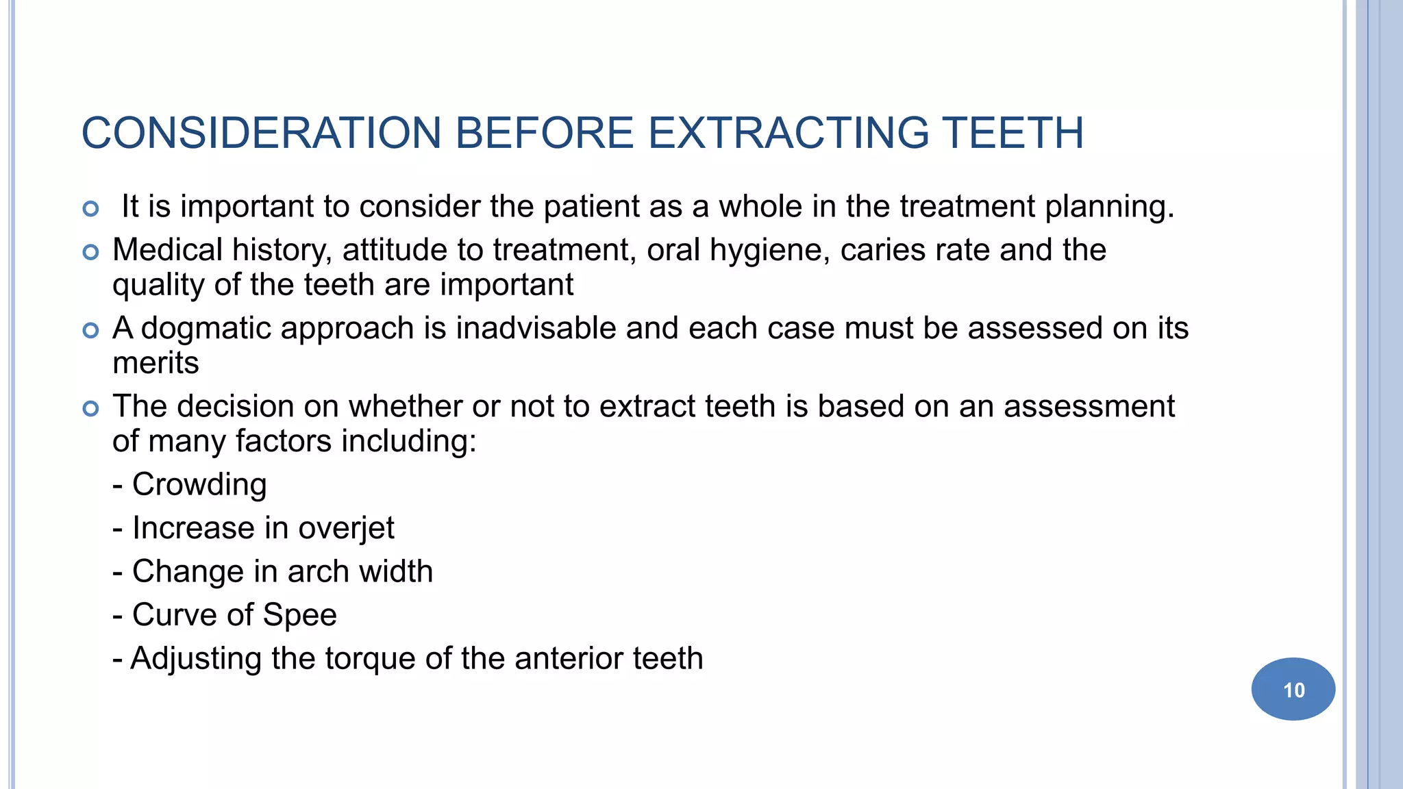 Extractions in Orthodontics Journal Club Presentation | PPTX