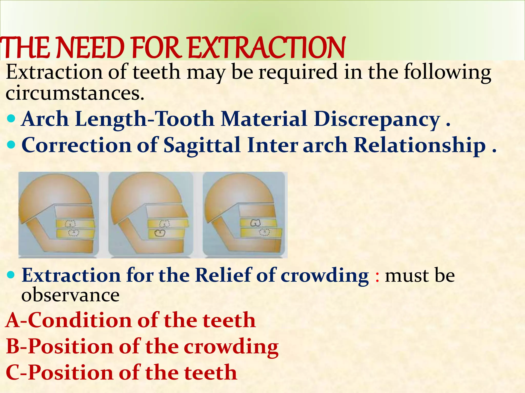 Extraction teeth for gaining space in orthodontics | PPTX