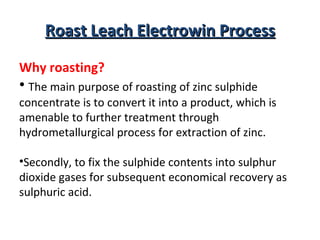 Extractive Metallurgy Presentation (Zinc) | PPT