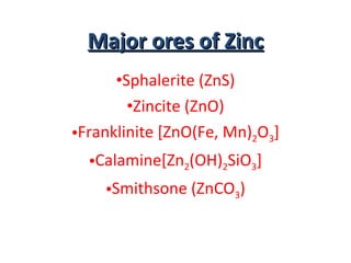 Extractive Metallurgy Presentation (Zinc) | PPT