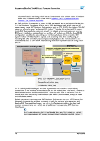 SAP HANA direct extractor:Data acquisition | PDF