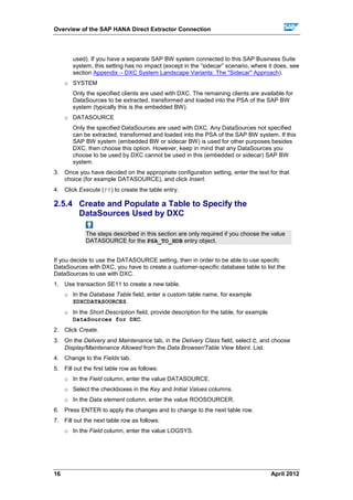 SAP HANA direct extractor:Data acquisition | PDF
