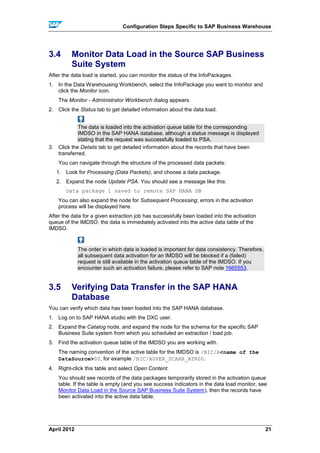 SAP HANA direct extractor:Data acquisition | PDF
