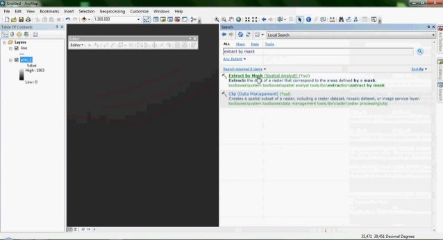 Extract raster value by line