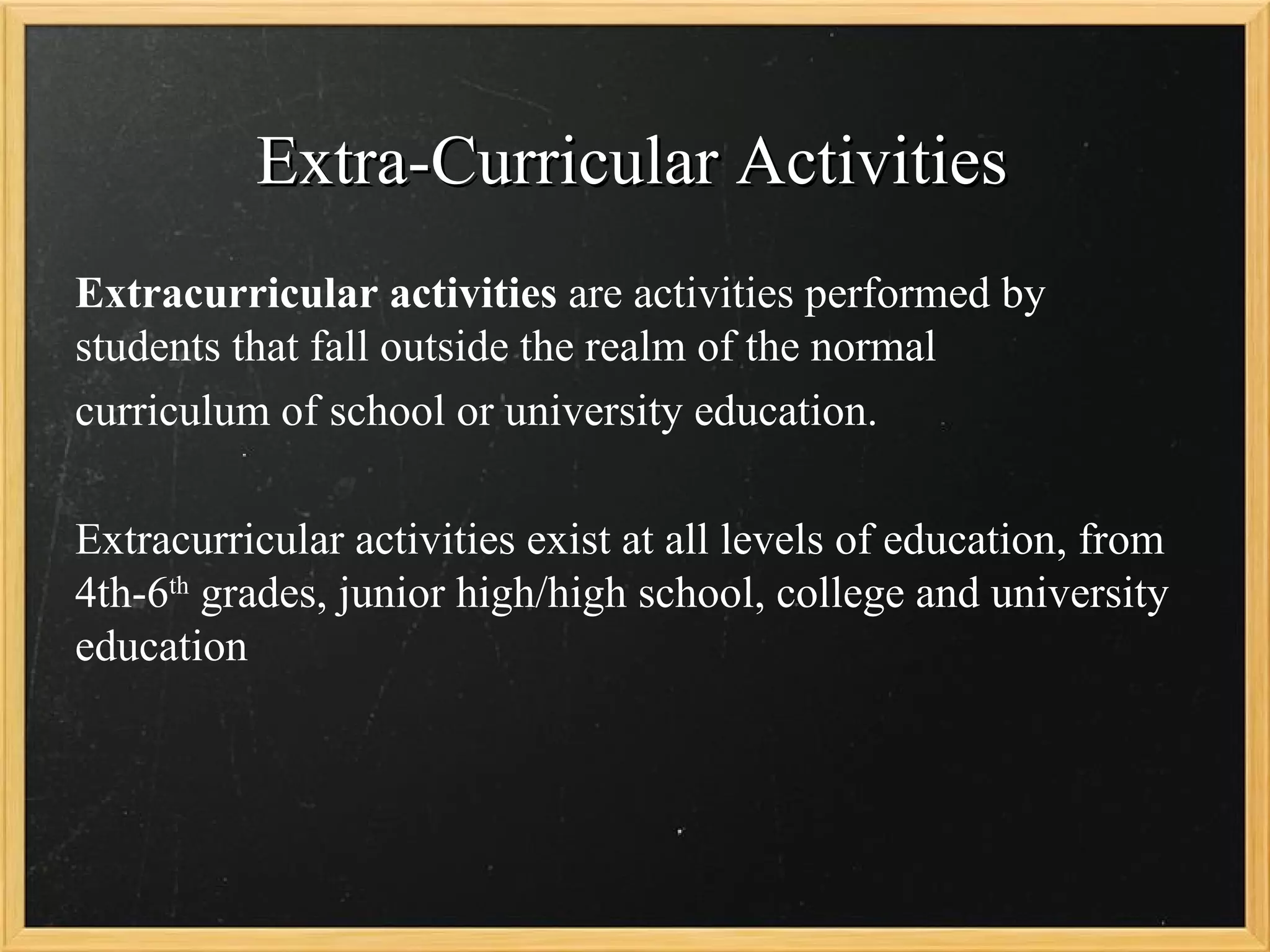 Increasing Student Involvement In Extra-curricular activities | PPT