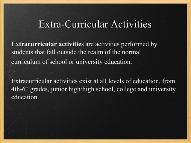 Increasing Student Involvement In Extra-curricular activities | PPT