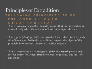 Extradition ppt | PPTX