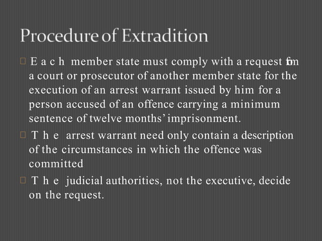 Extradition ppt | PPTX
