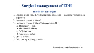 Extradural hemorrhage by Momen | PPTX