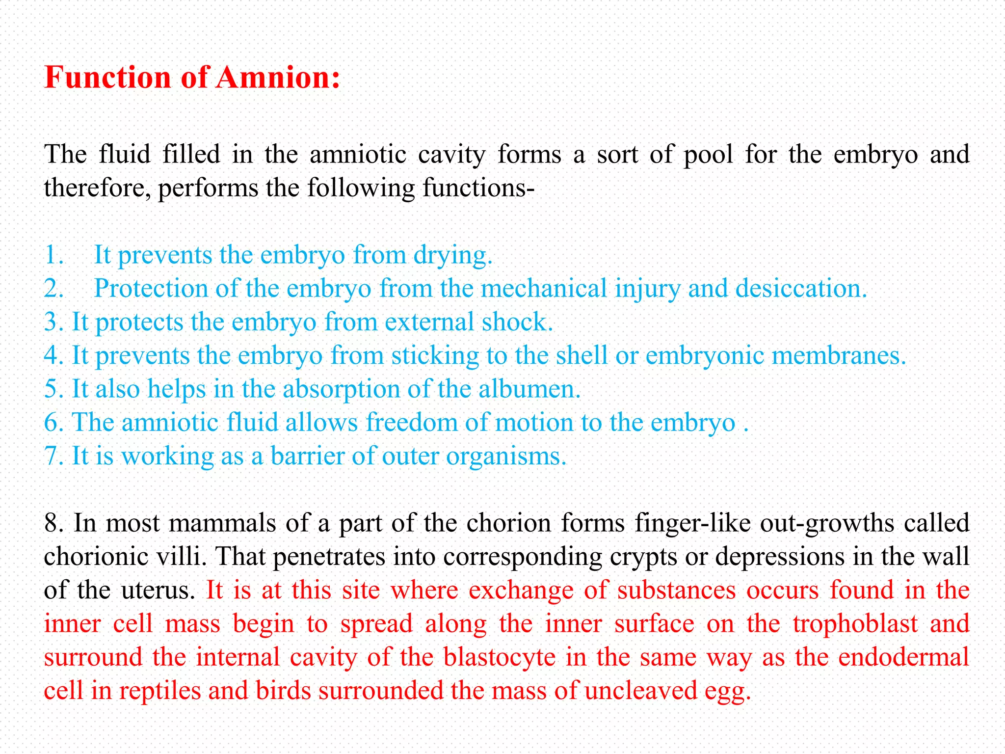 Extra embryonic membrane in chick, Types, Developments, Functions | PPTX