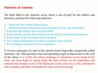 Extra embryonic membrane in chick, Types, Developments, Functions | PPTX