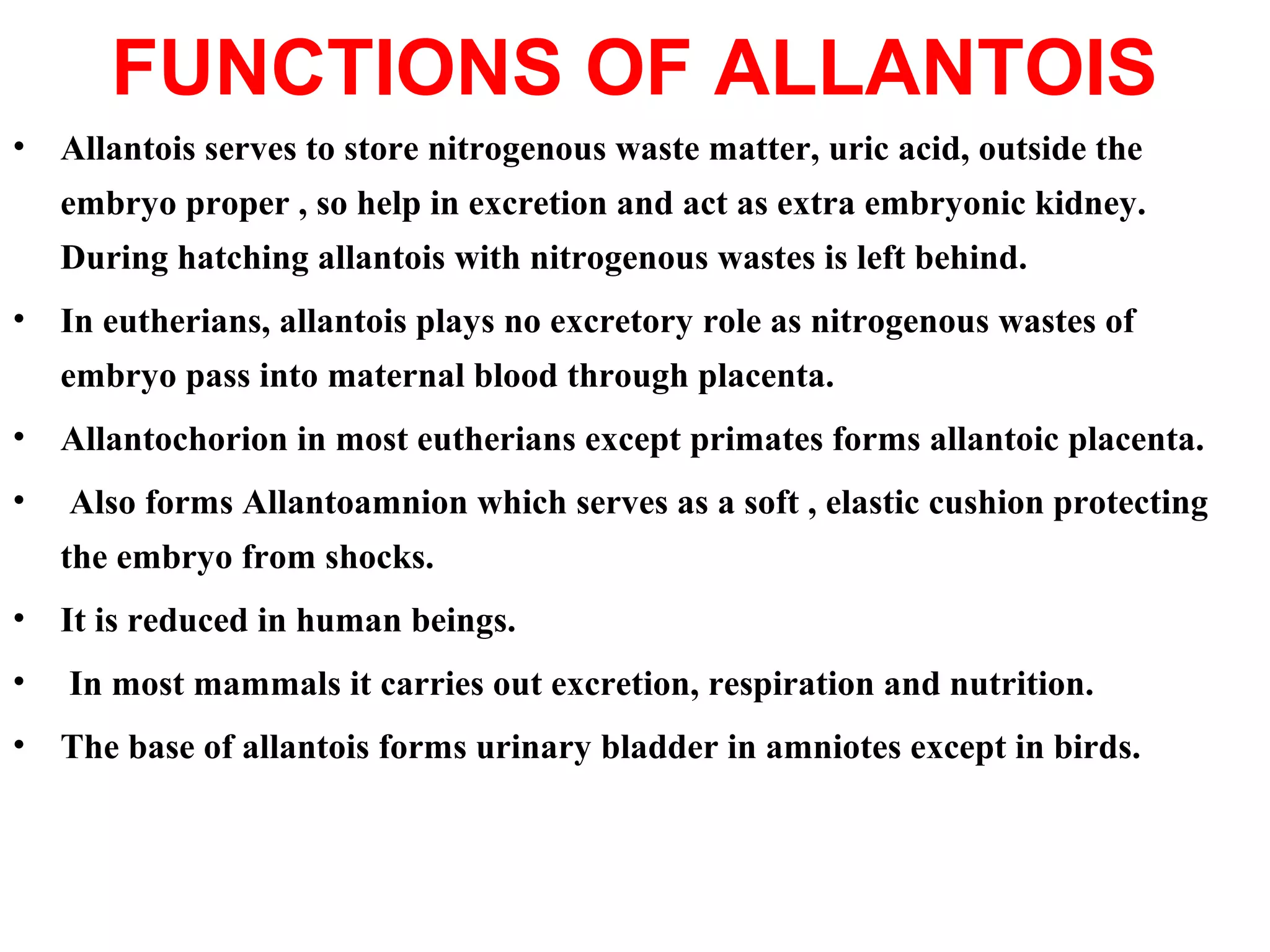 Extra embryonic membranes | PPT