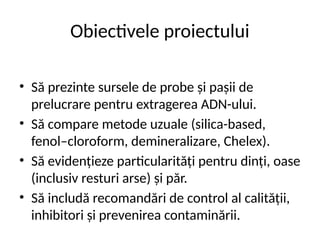 extragerea ADN din probe biologice ( par ,sange ,urina ,oase ,dinti) | PPTX