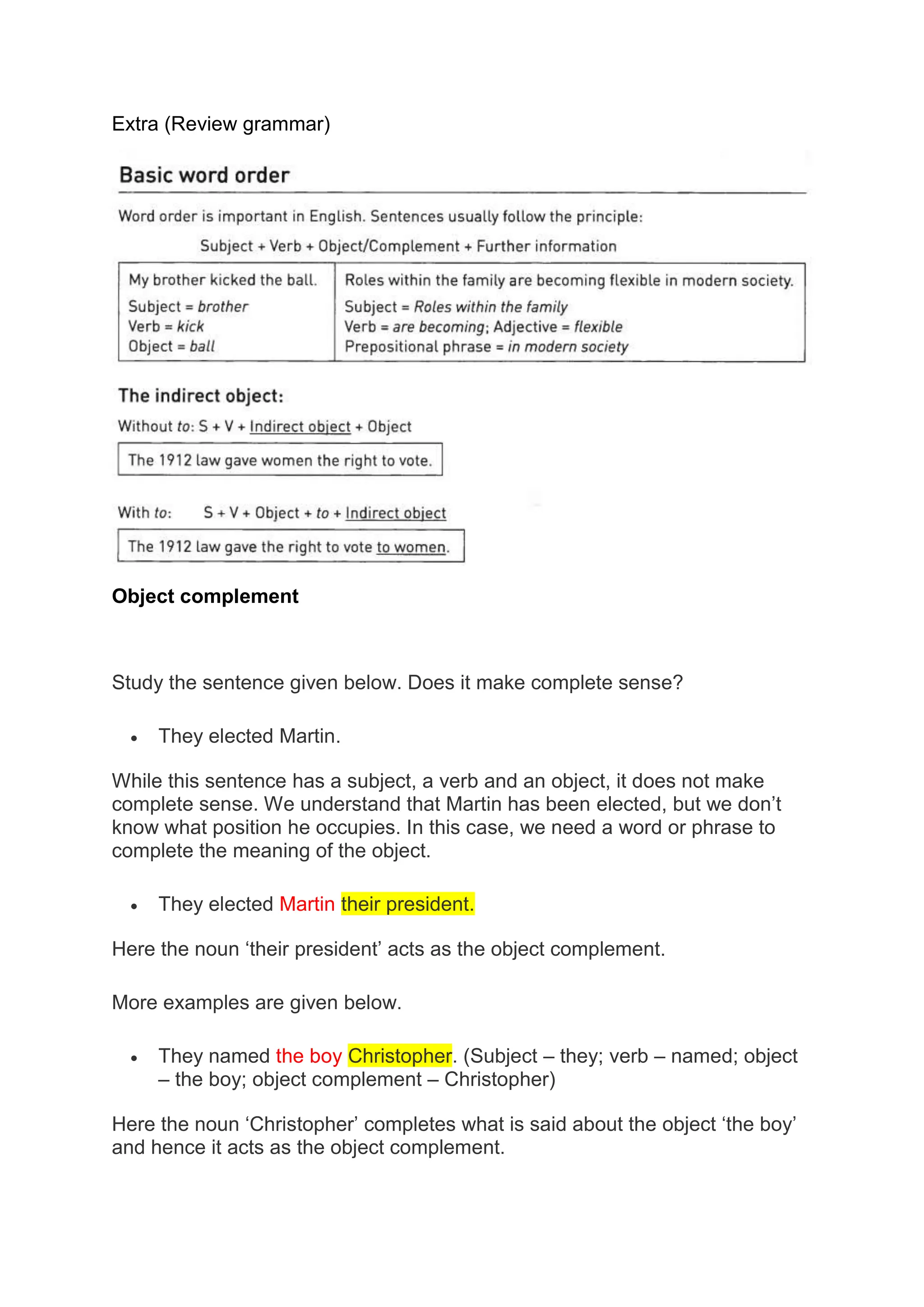 Extra grammar..docx enhance your grammar | PDF
