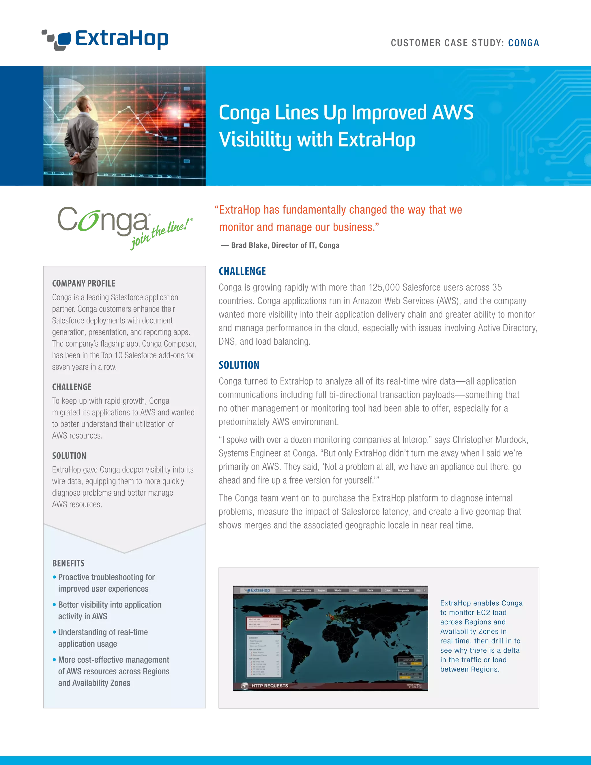 Conga case study: Application visibility in AWS with ExtraHop | PDF