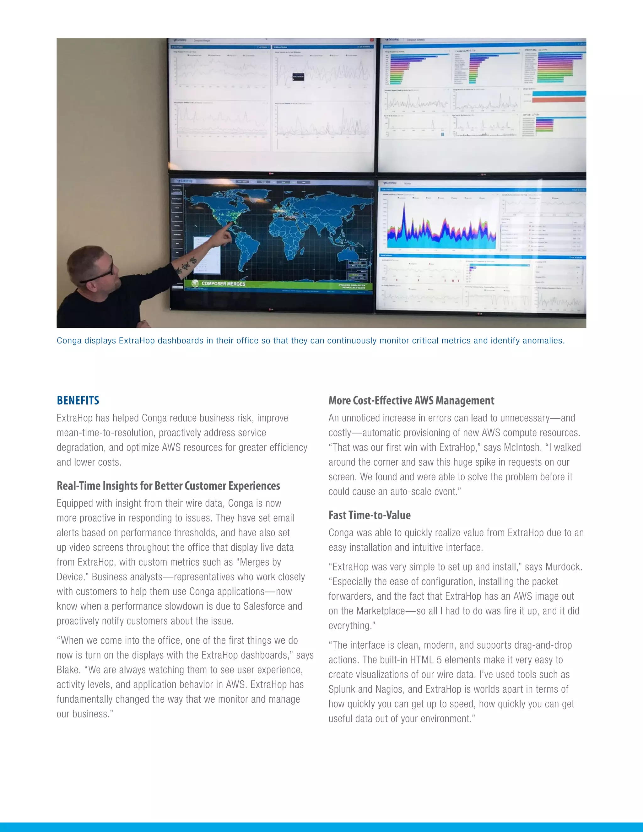 Conga case study: Application visibility in AWS with ExtraHop | PDF