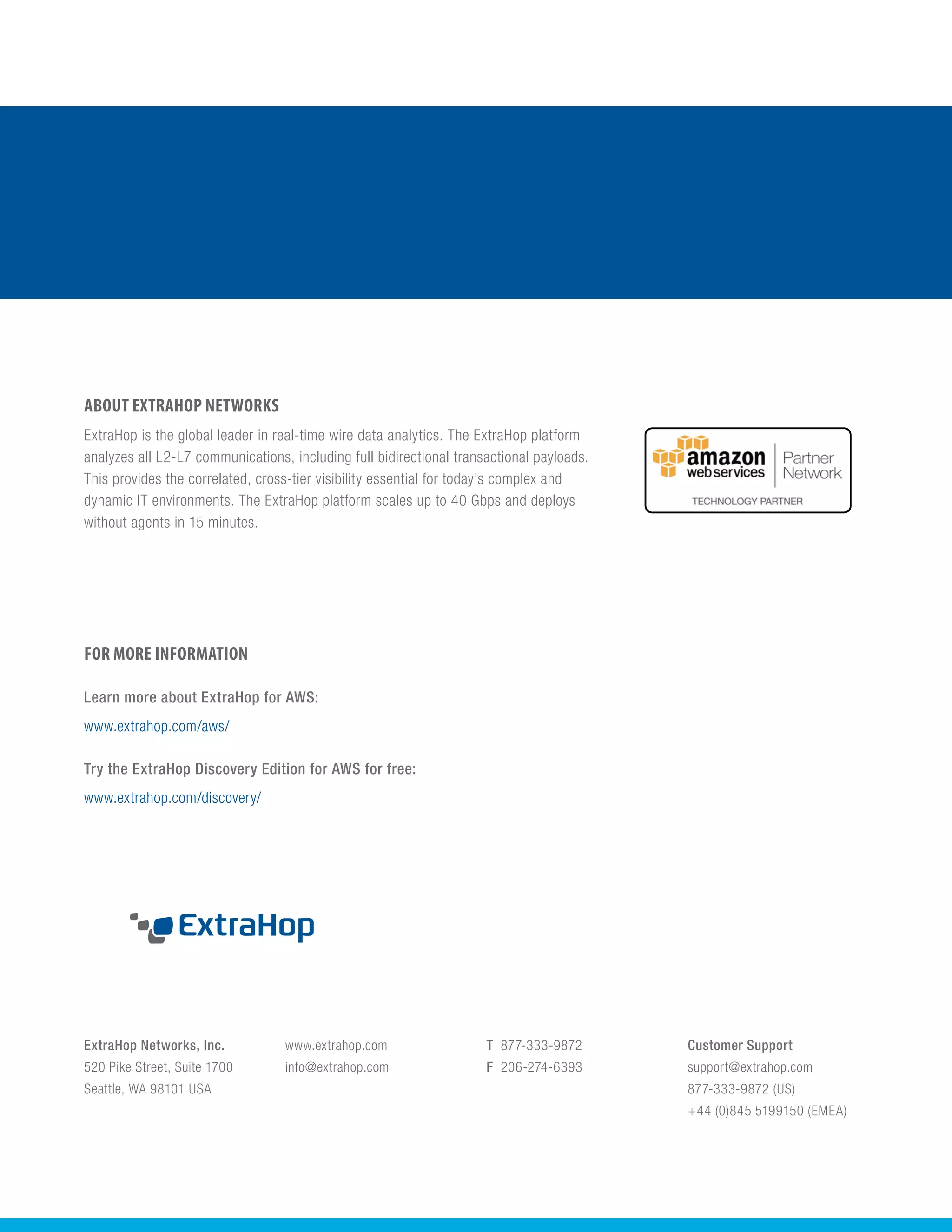 Conga case study: Application visibility in AWS with ExtraHop | PDF