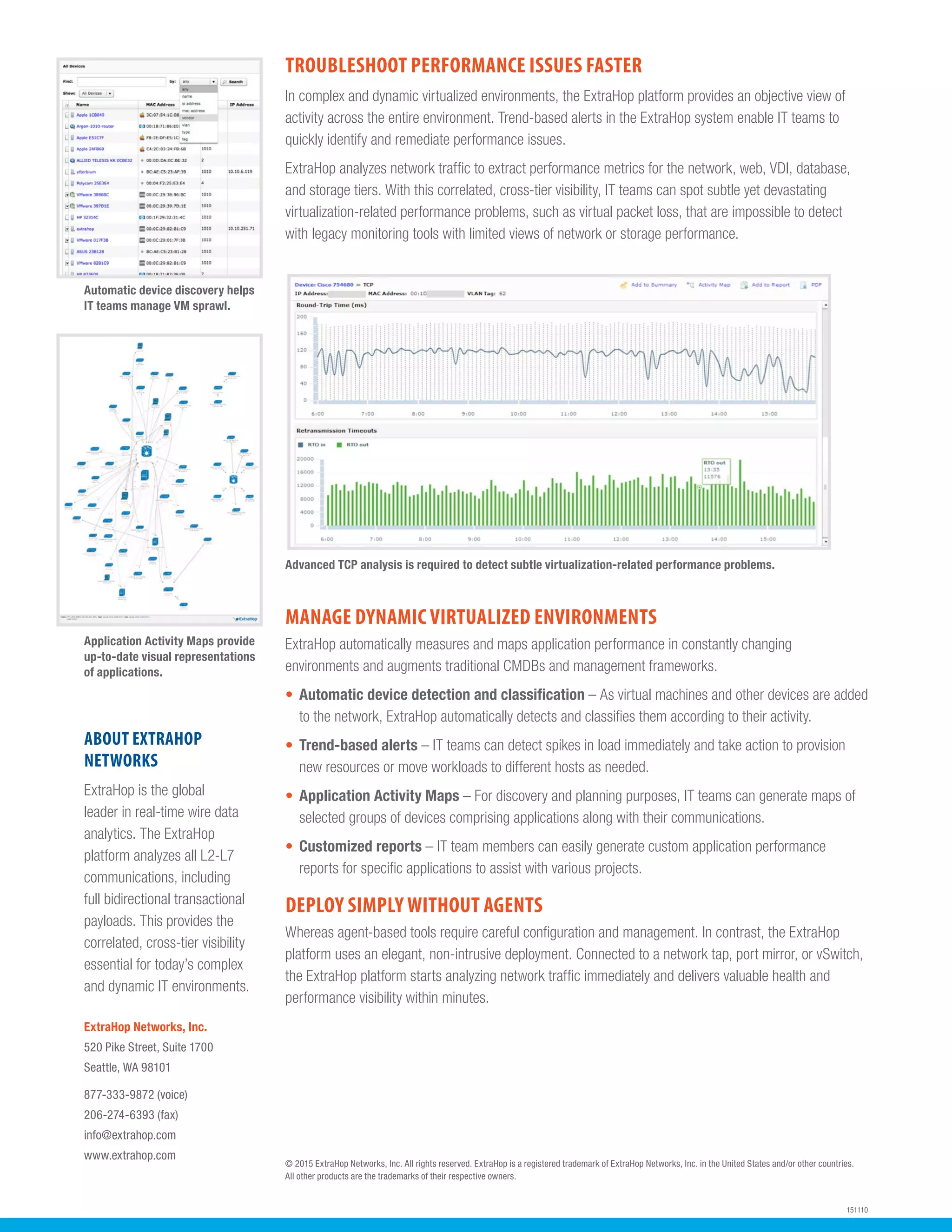 ExtraHop for Virtualization Datasheet | PDF