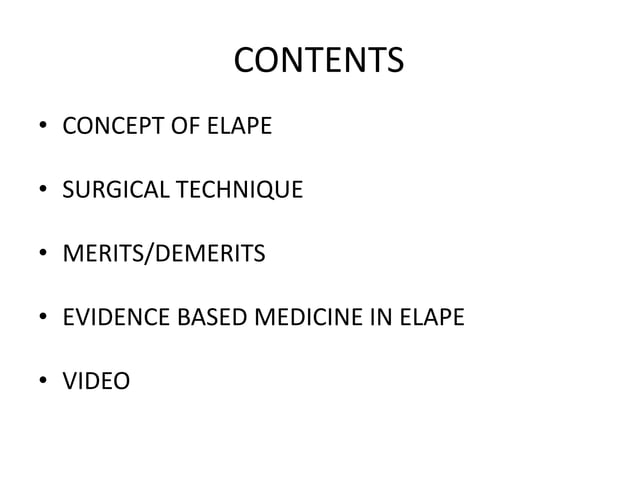 Extralevator abdominoperineal resection(elape) | PPTX
