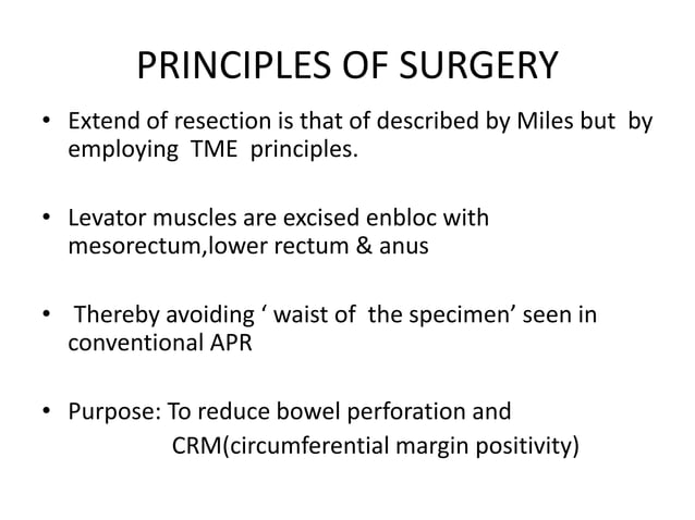 Extralevator abdominoperineal resection(elape) | PPTX