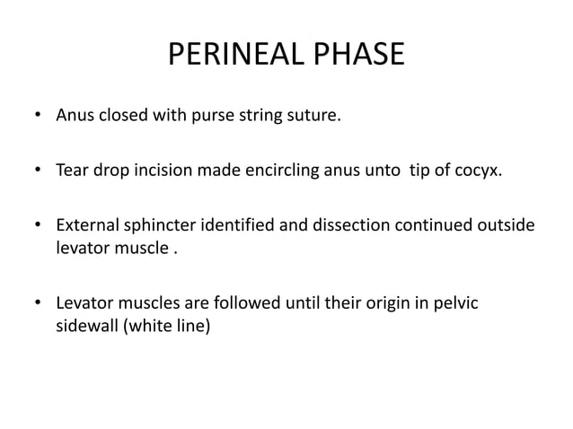 Extralevator abdominoperineal resection(elape) | PPTX
