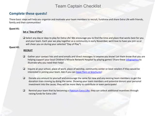 Extra life Team Captain | PPT