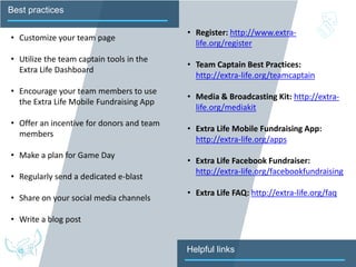 Extra life Team Captain | PPT