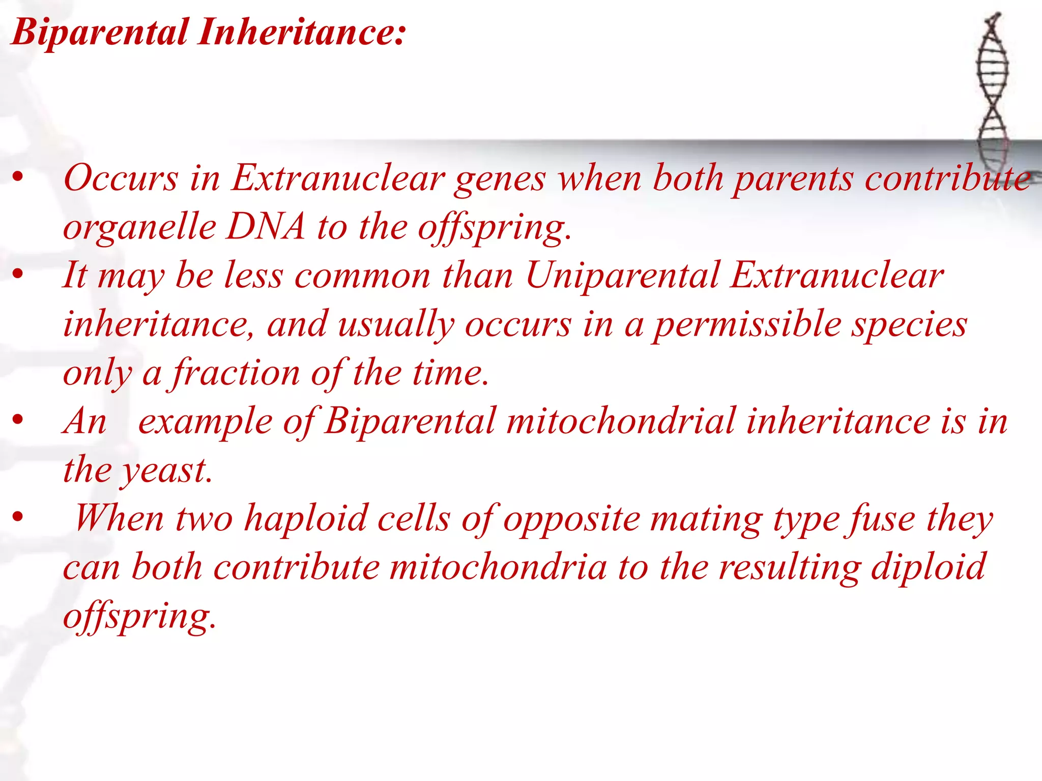 Extra nuclear inheritance | PPTX