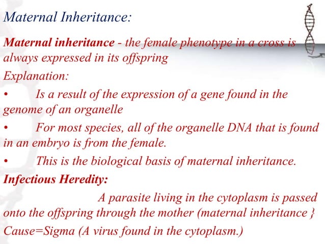 Extra nuclear inheritance | PPTX