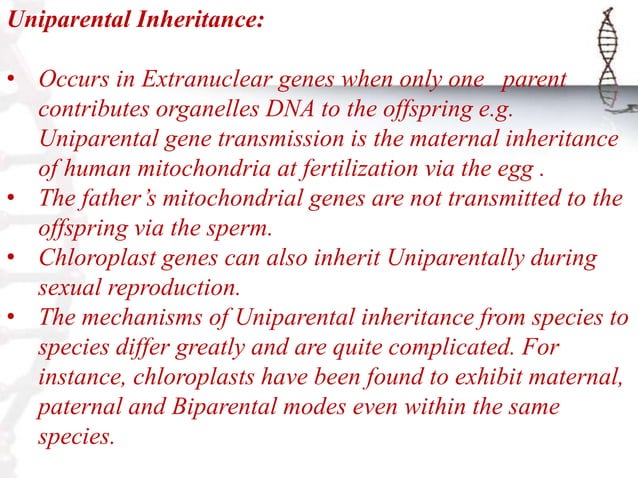 Extra nuclear inheritance | PPTX