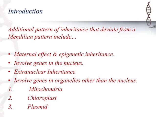 Extra nuclear inheritance | PPTX