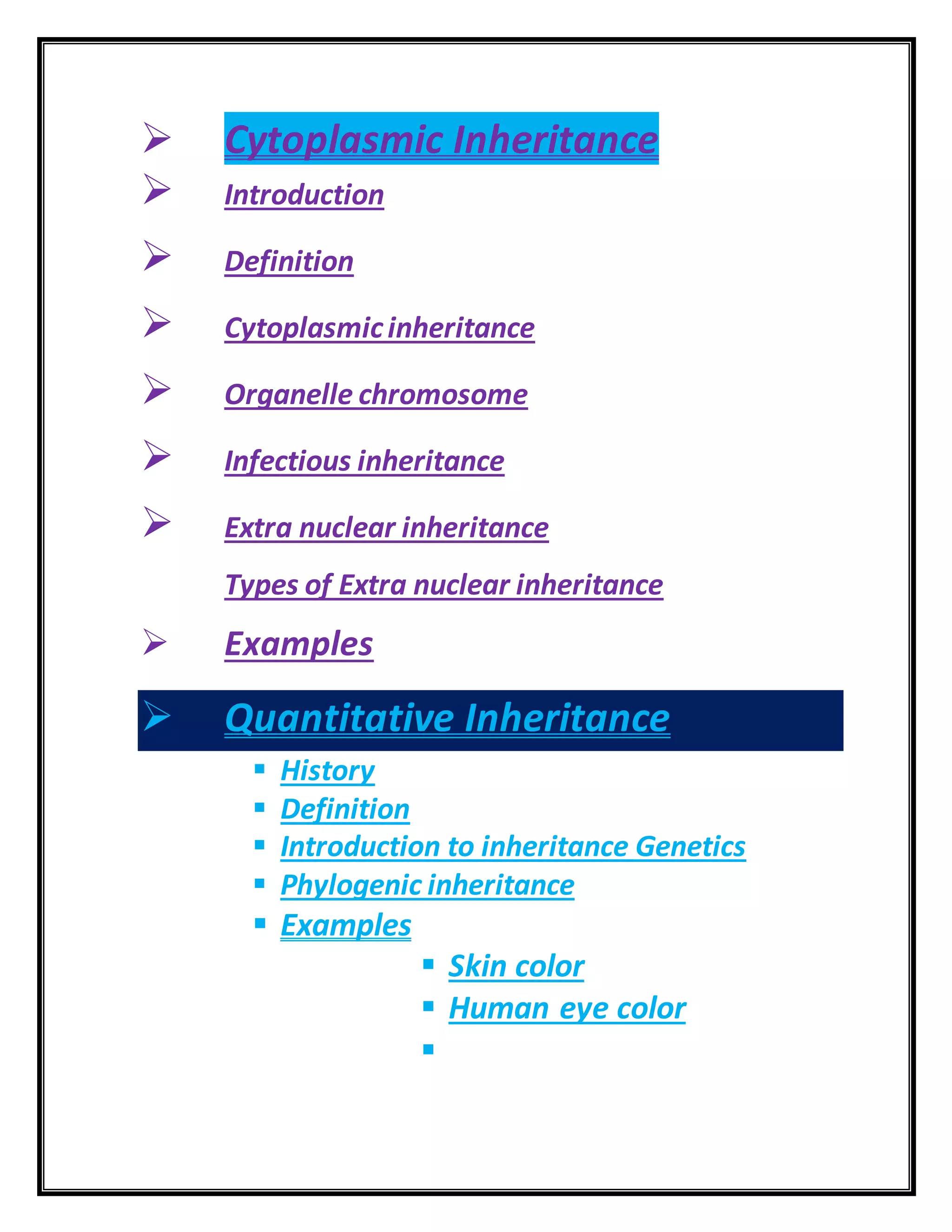 Extranuclear inheritance | DOCX