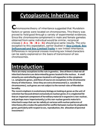 Extranuclear inheritance | DOCX