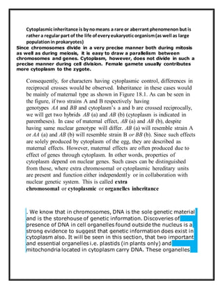 Extranuclear inheritance | DOCX