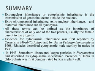 Extra nuclear inheritance | PPT