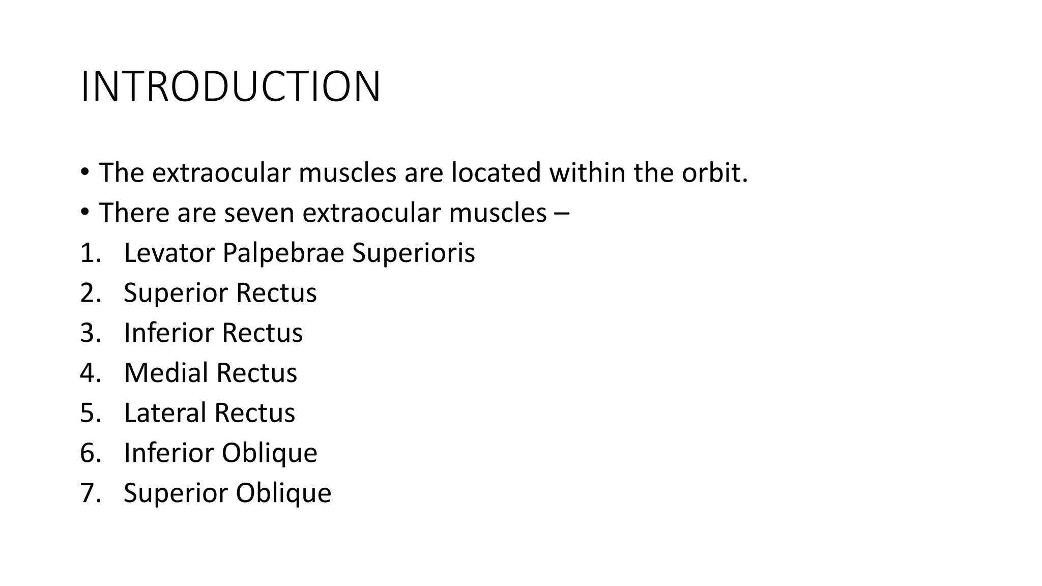 Extraocular muscles anatomy | PDF
