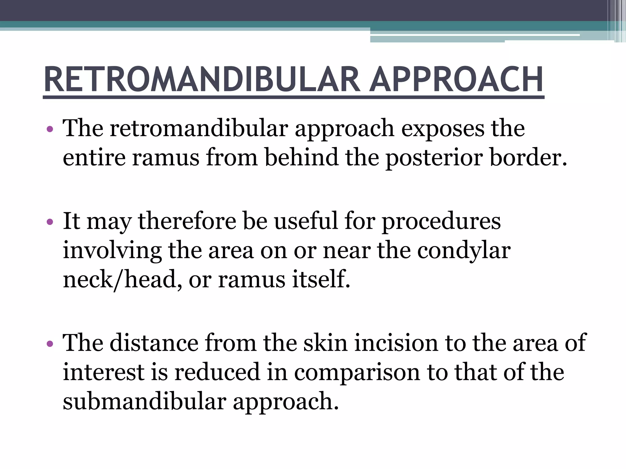 Extraoral mandibular approaches | PPTX