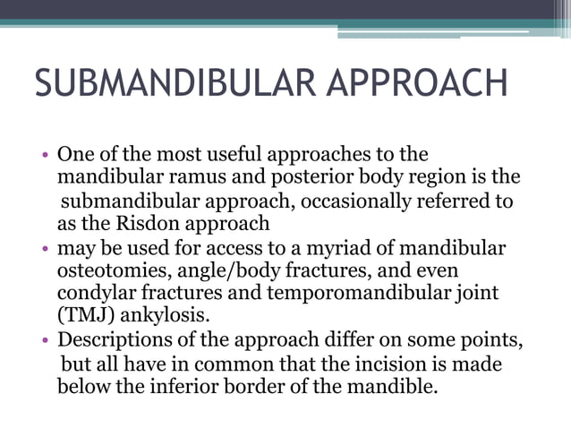Extraoral mandibular approaches | PPTX | Ear, Nose and Throat ...