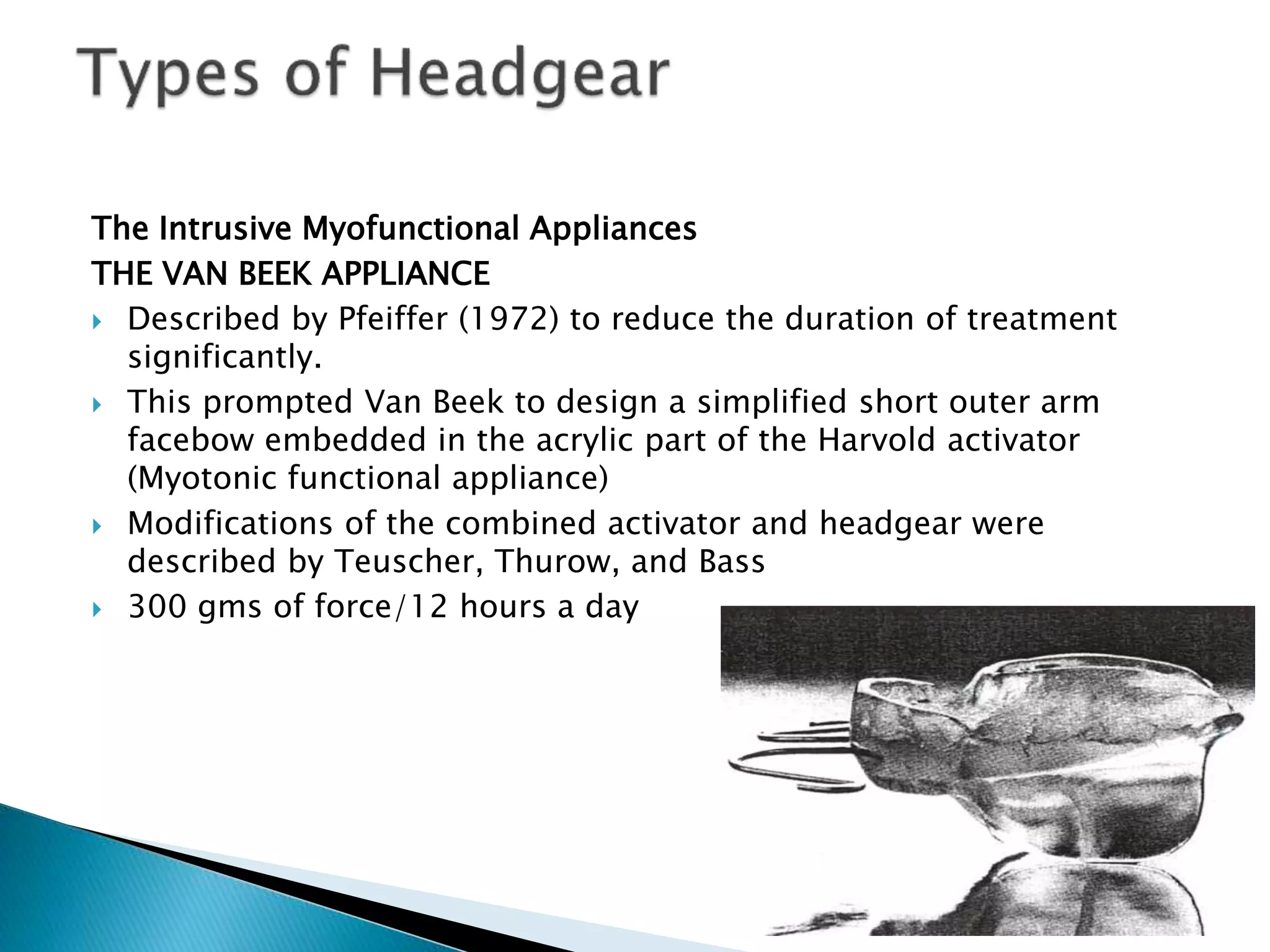 Extraoral orthodontic appliances / for orthodontists by Almuzian | PPTX