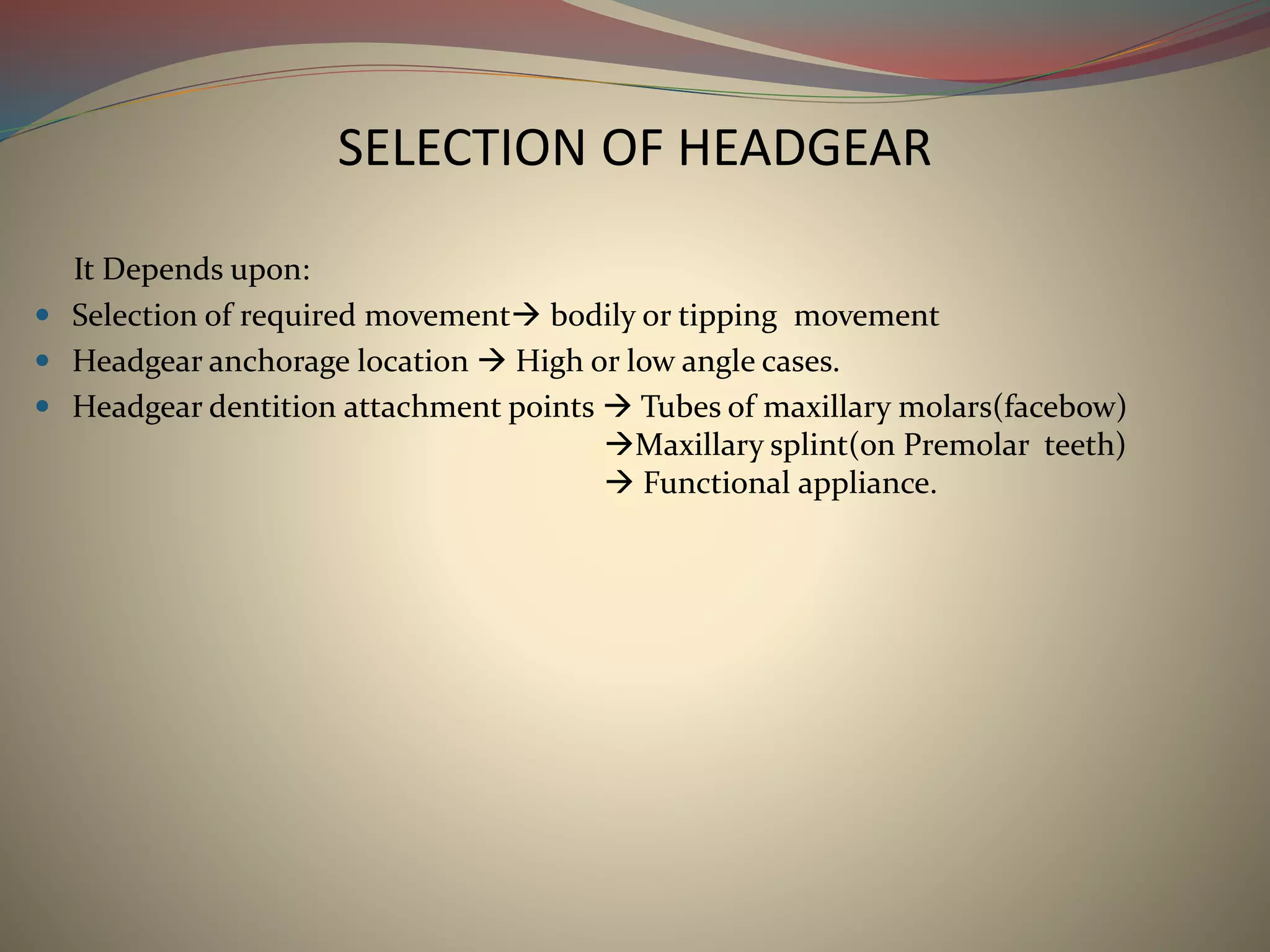 Extraoral orthopaedic appliance(headgear) | PPTX