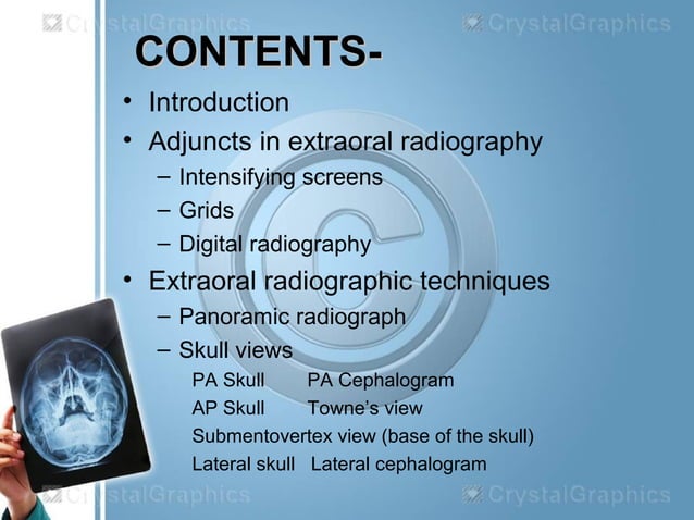 Extraoral radiography | PPT | Dental Health | Diseases and Conditions