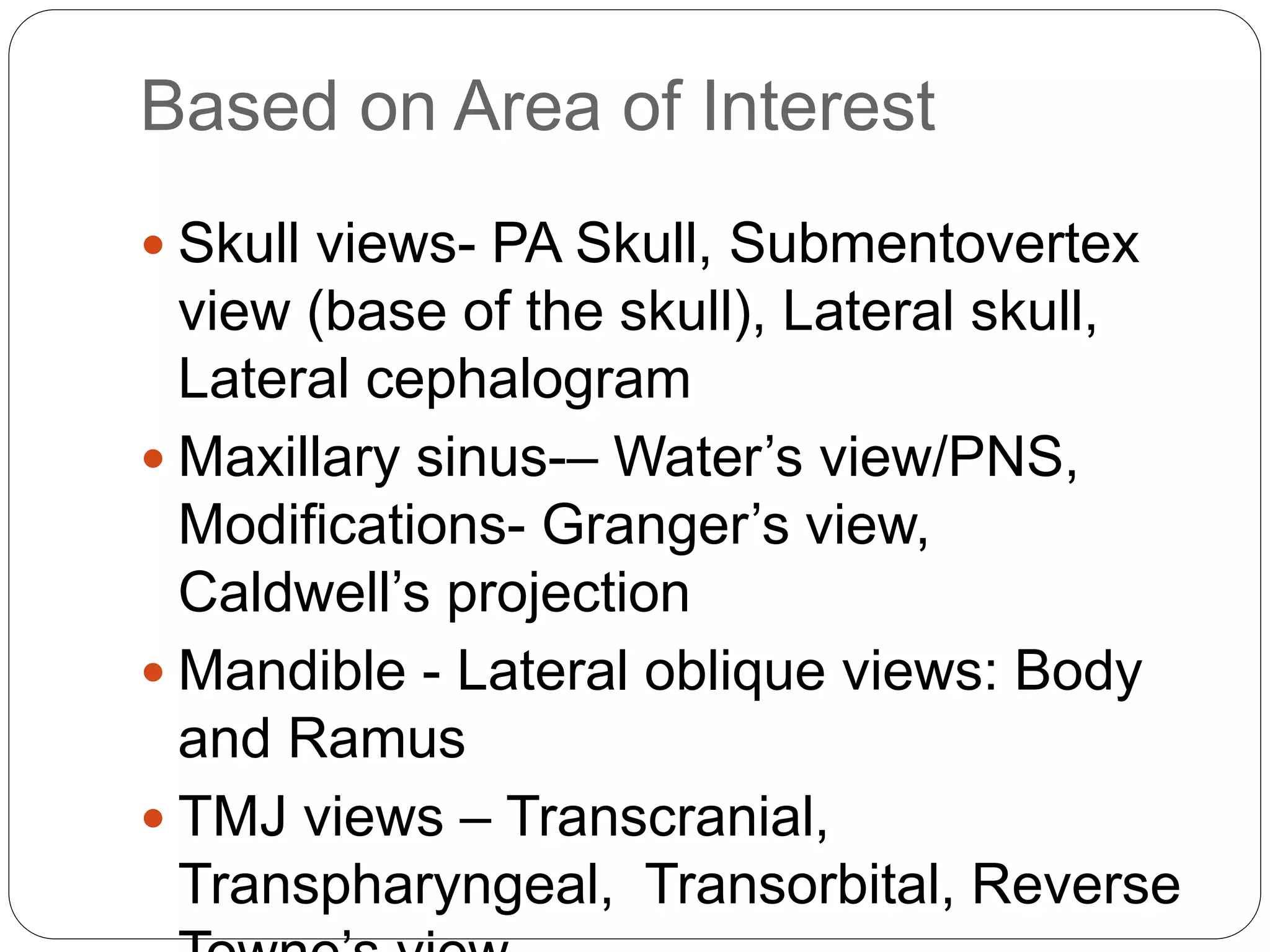 Extra-oral Radiographic Techniques | PPTX