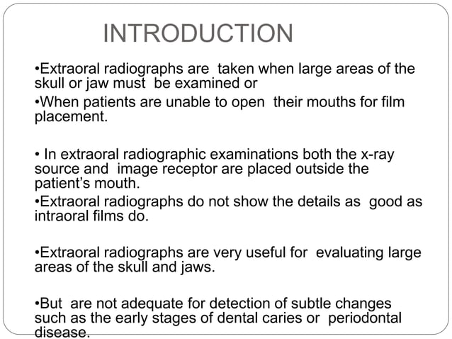 Extra-oral Radiographic Techniques | PPTX