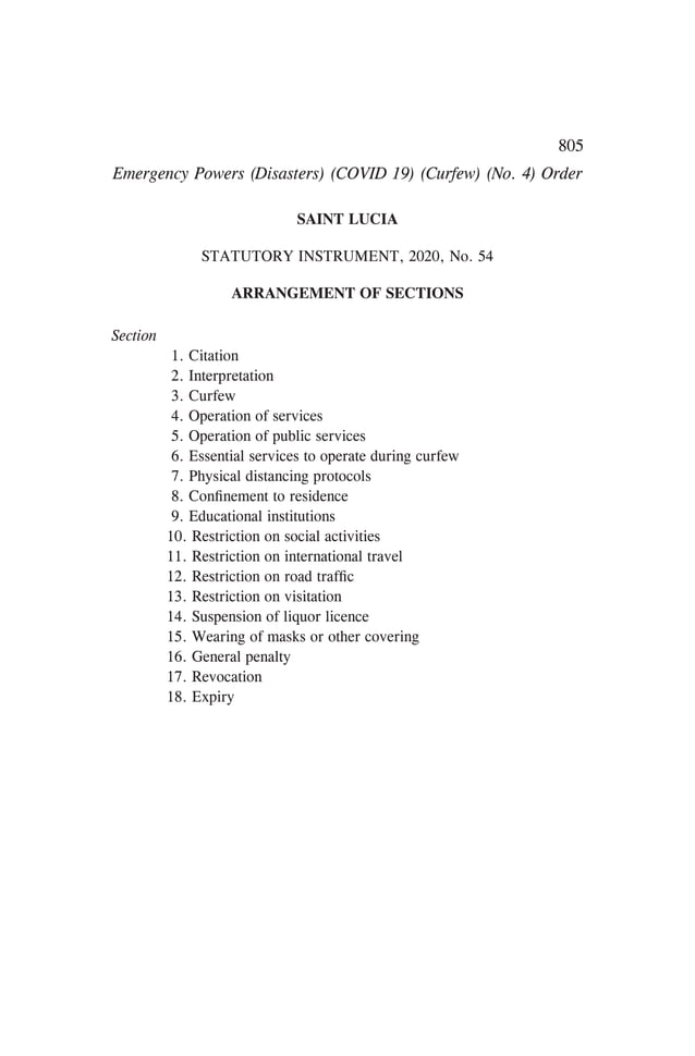 STATUTORY INSTRUMENT No. 54 of 2020 | PDF | Infectious Diseases ...