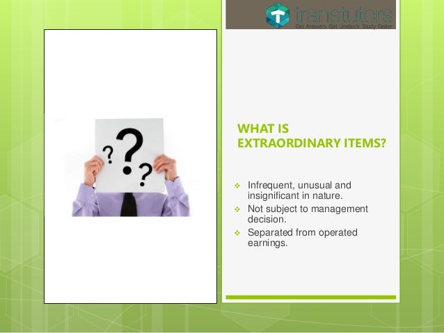 Extraordinary Items | Accounting
