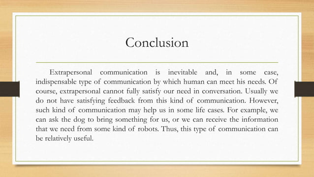 Extrapersonal communication | PPTX | Robotics | Technology & Computing