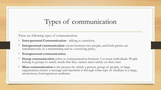 Extrapersonal communication | PPTX