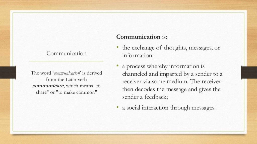 Extrapersonal communication