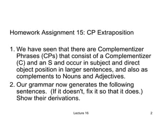 Extraposition+ (lecture 16) | PPT | Law