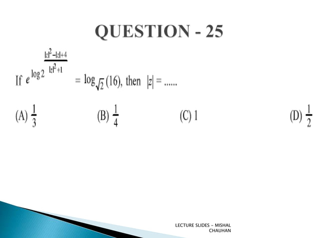 Extra Practice Problems Complex Numbers Class Xi Module 3 Ppt